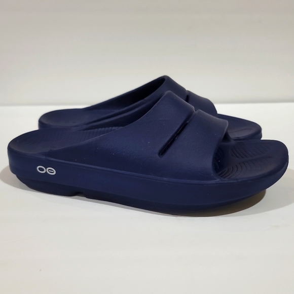 OOFOS | Shoes | Oofos Ooahh Slide Recovery Comfort Sport Sandal Navy Blue Unisex Size M5 W7 Eu38 ...